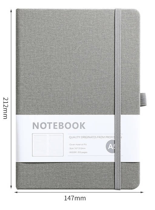 Minimalist Notebook with Elastic Closure Strap | Custom Notebook ...