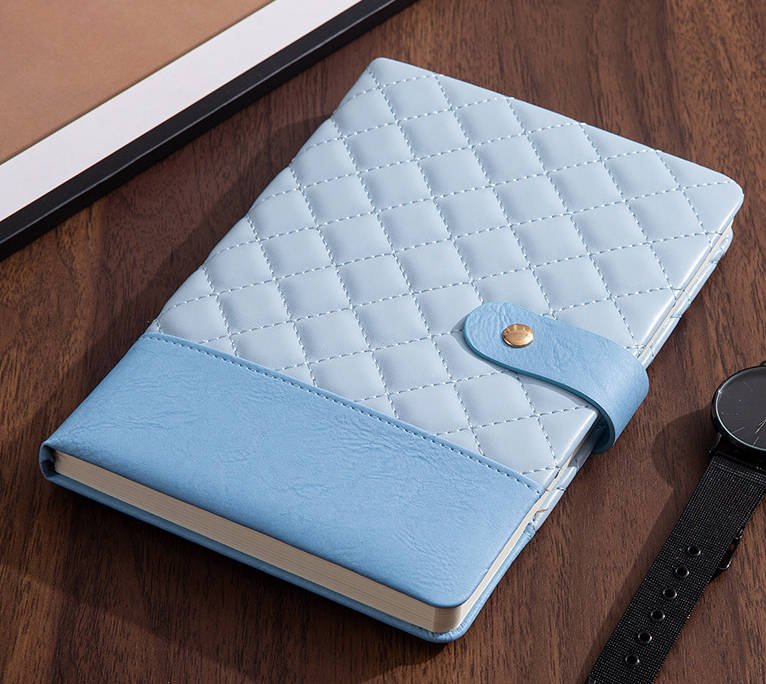Diamond Pattern Notebook with Snap Closure - SnowInk Printing-notebook ...