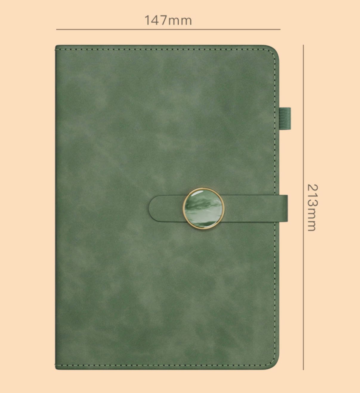 Round Clasp PU Leather Notebook Gift Set | Custom Notebook - SnowInk ...