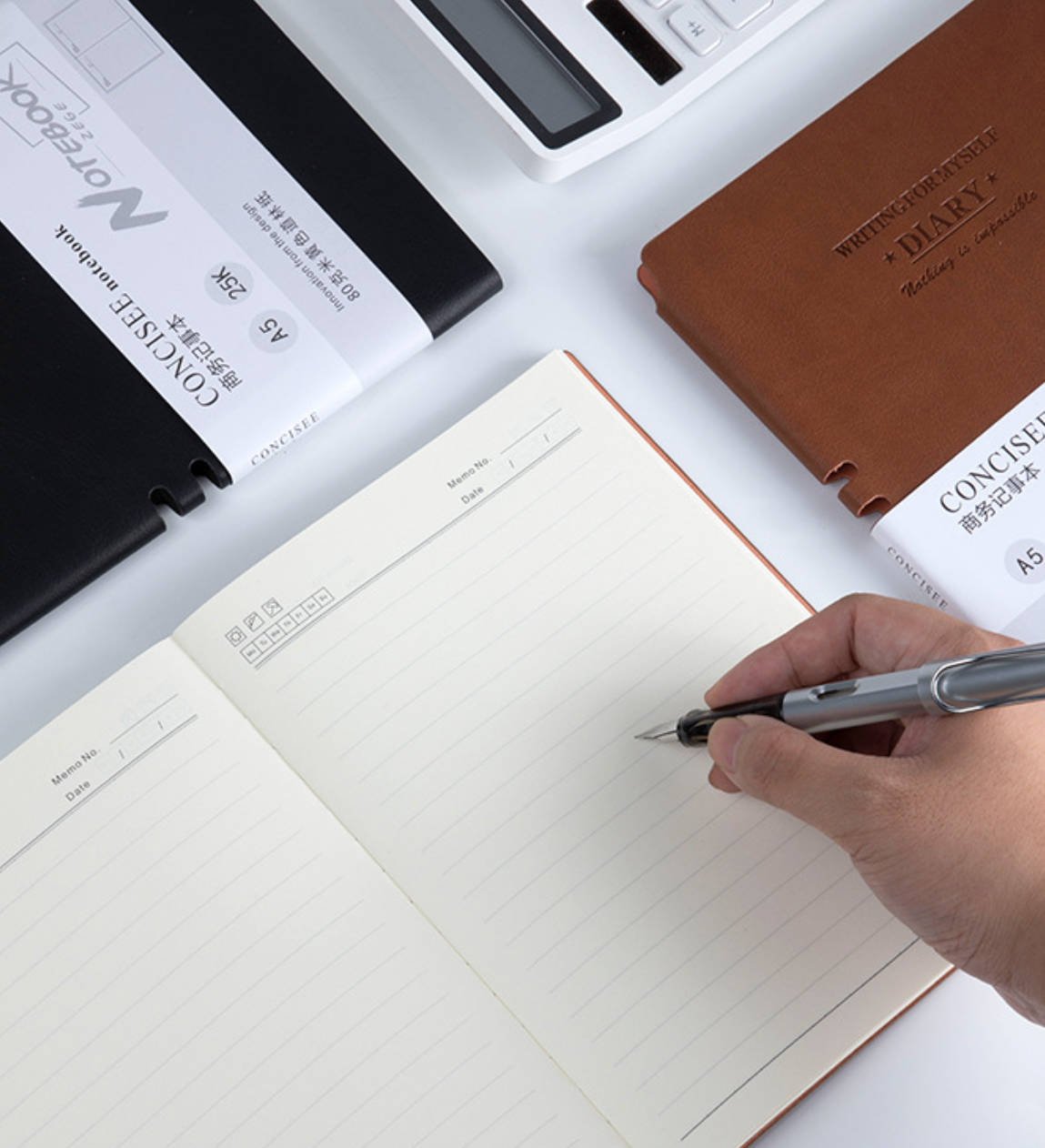 Customized Soft PU Cover Business Notebook Gift Set | Custom Notebook ...